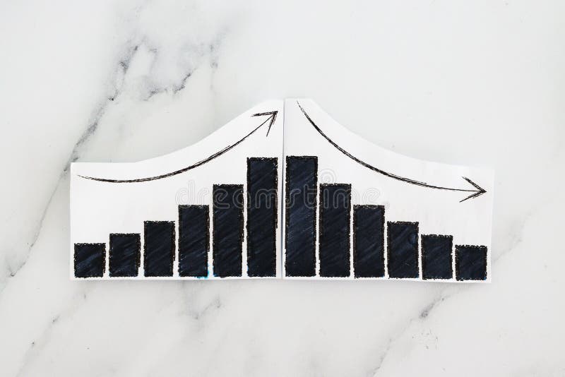 Economy or Statistics Going Up and Down, Positive and Negative Data ...