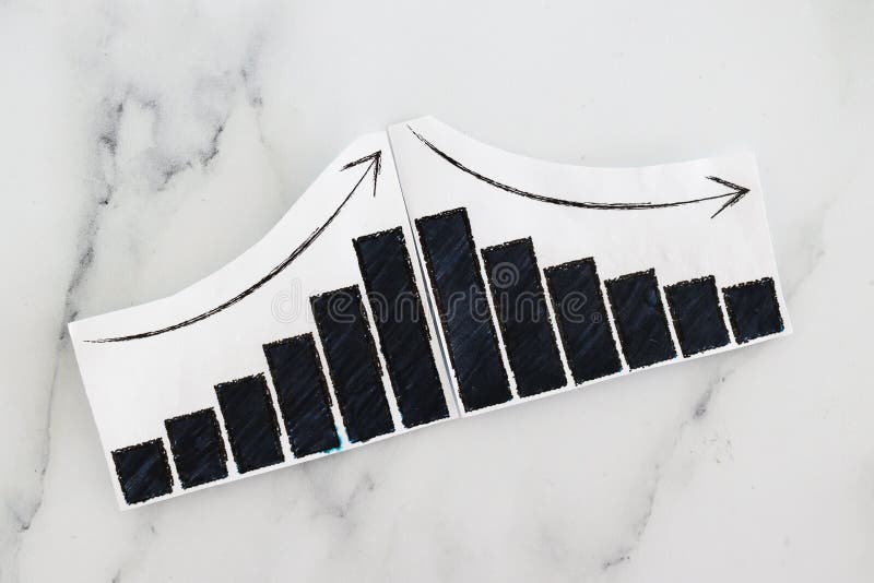 Economy or Statistics Going Up and Down, Positive and Negative Data ...