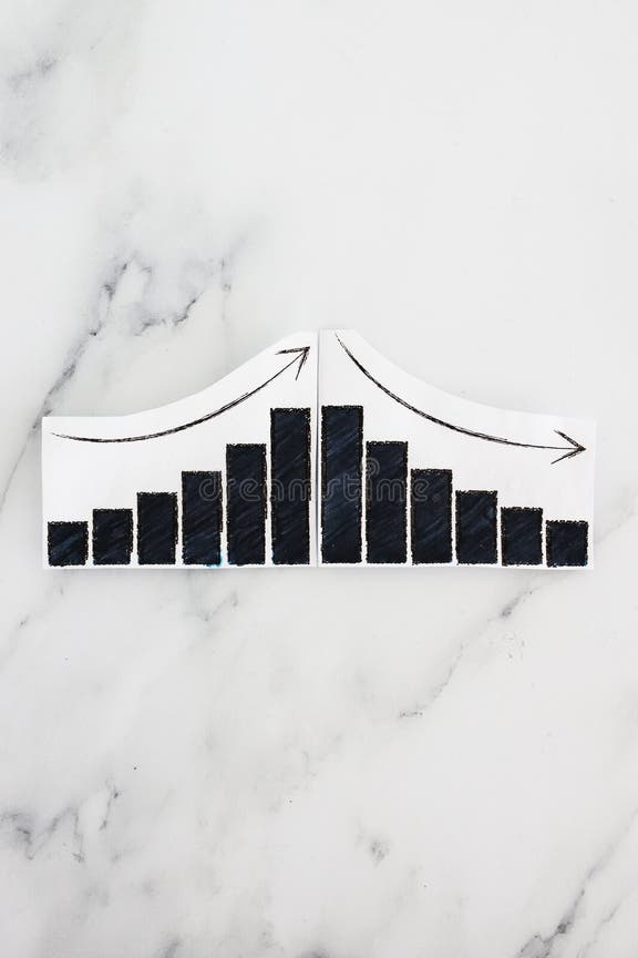 Economy or Statistics Going Up and Down, Positive and Negative Data ...