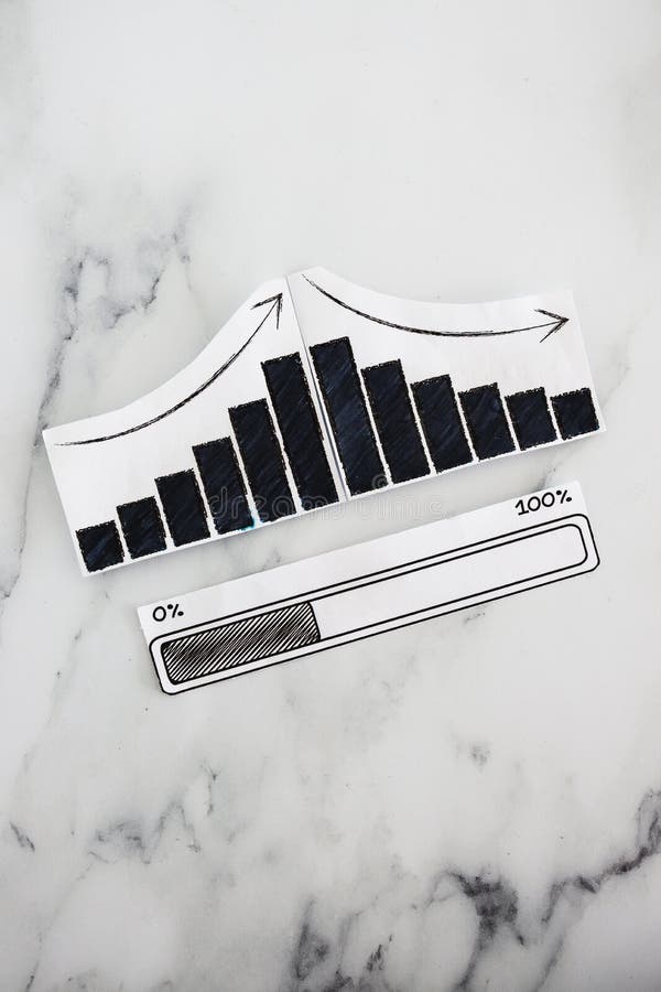 Economy or Statistics Going Up and Down with Progress Bar Loading Stock ...