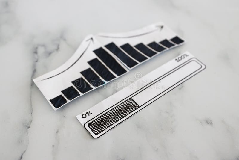 Economy or Statistics Going Up and Down with Progress Bar Loading Stock ...