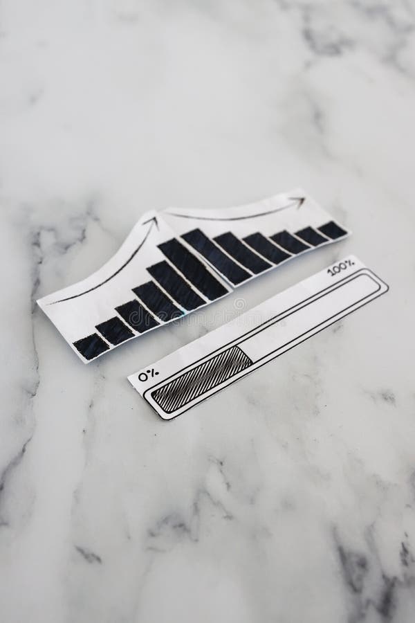 Economy or Statistics Going Up and Down with Progress Bar Loading Stock ...