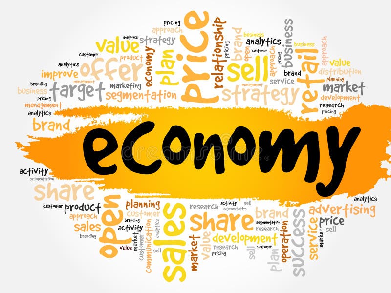 ECONOMY word cloud stock illustration. Illustration of business - 201341148