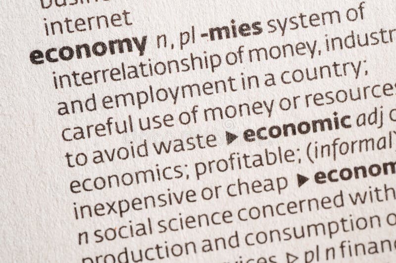 Economy Word in Dictionary, Definition Search for Education Stock Photo ...