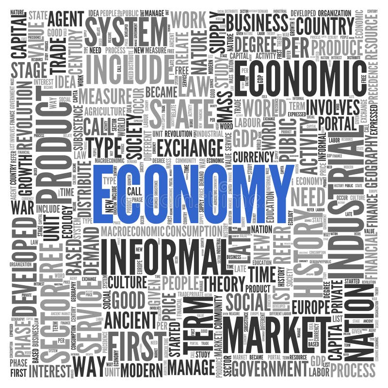ECONOMY Word Tag Cloud Design Stock Illustration - Illustration of ...