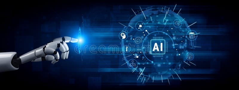 The Ecosystem of Artificial Intelligence AI Core Technology Motif Stock ...