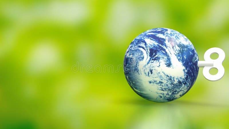 The World with Wind Up for Ecological or Ecosystem Concept 3d Rendering ...