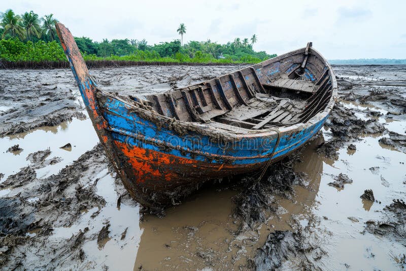 Ecosystem Disruption Caused by Abandoned Boat in Degraded Wetland ...