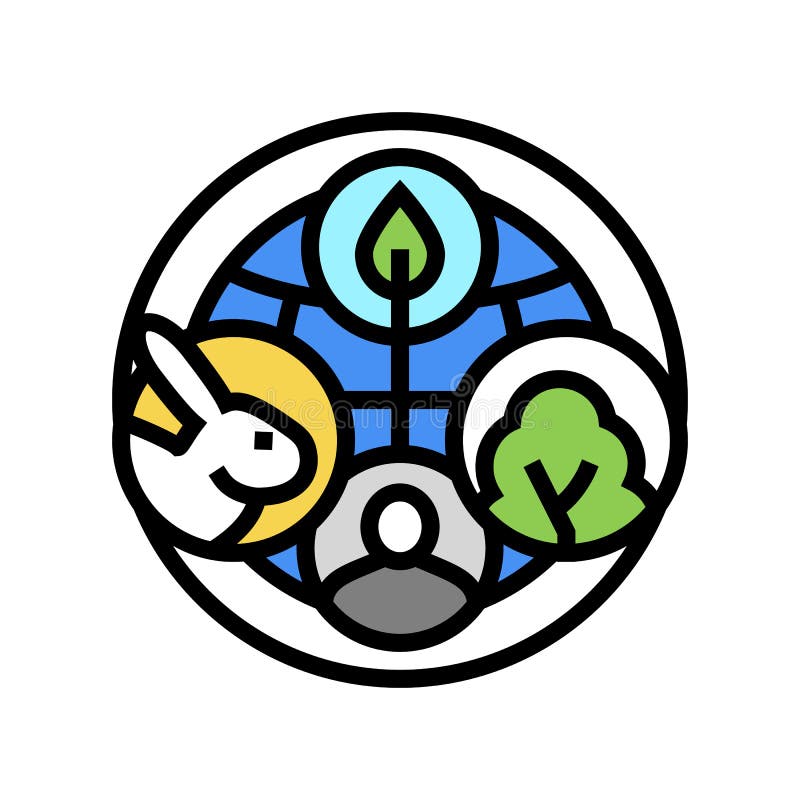 Ecosystem Ecology Color Icon Vector Illustration Stock Vector ...