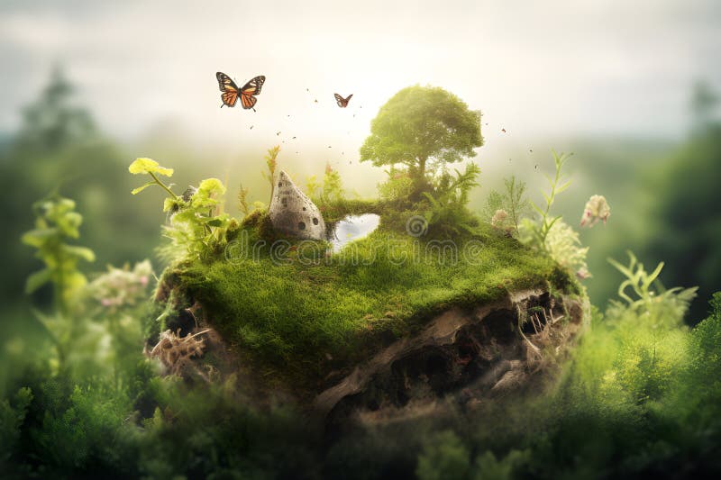 Ecosystem Ecology Healthy Environment Concept . Generative AI Stock ...