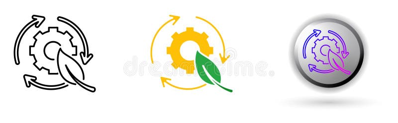 Ecosystem icon collection stock vector. Illustration of environment ...