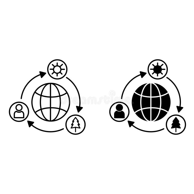 Ecosystem icons. stock vector. Illustration of black - 307293992