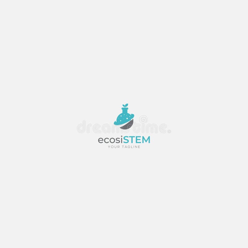 Ecosystem Logo Nature Growth Lab Stock Vector - Illustration of logo ...