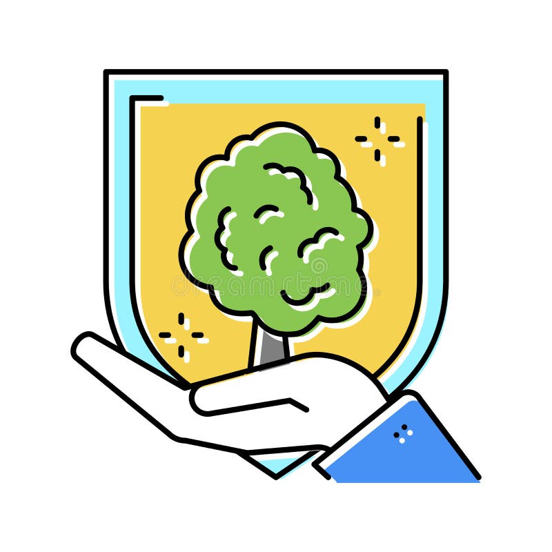 Ecosystem Protect Color Icon Vector Illustration Stock Vector ...