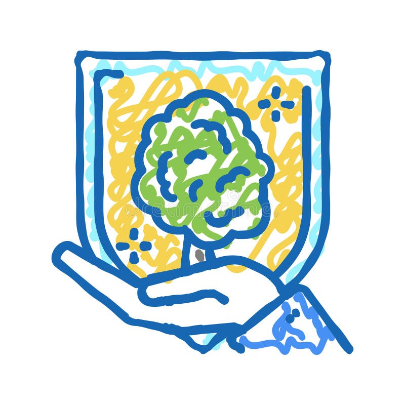 Ecosystem Protect Icon Doodle Illustration Stock Illustration ...