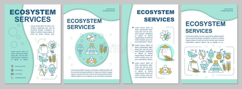Ecosystem Services Brochure Template Layout. Nature Resources Stock ...