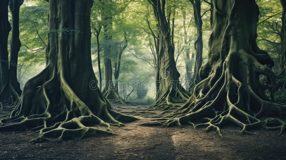 Ecosystem Trees Intertwining Stock Photo - Image of intertwined ...
