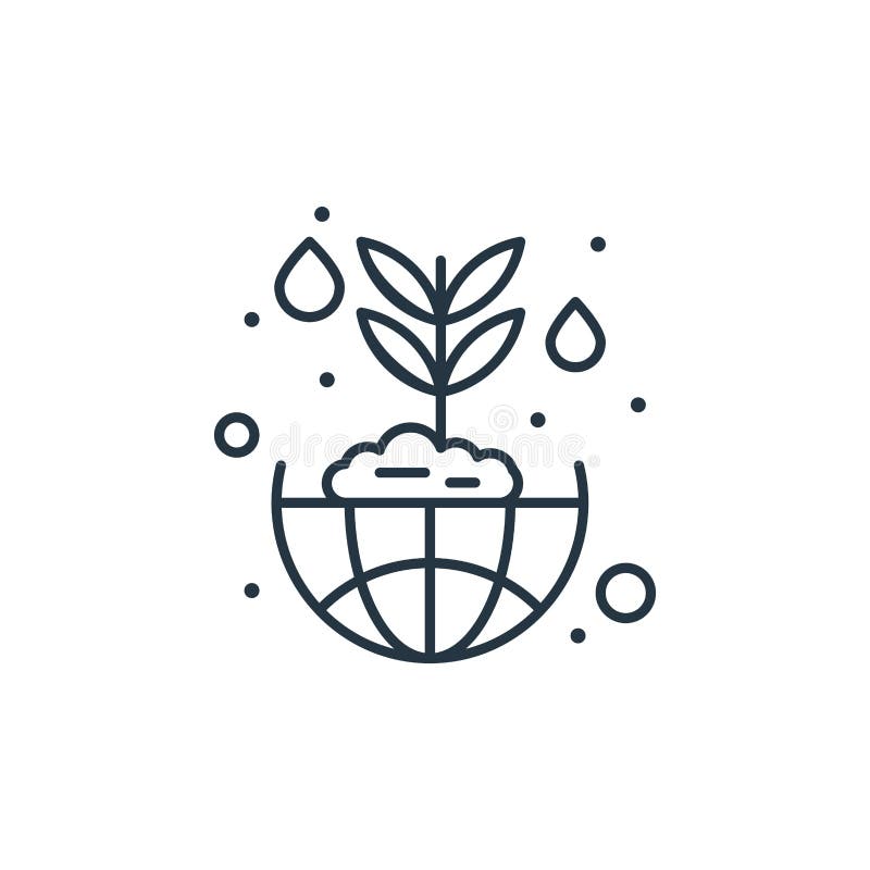 Ecosystem Vector Icon Isolated On White Background Outline Thin Line Ecosystem Icon For
