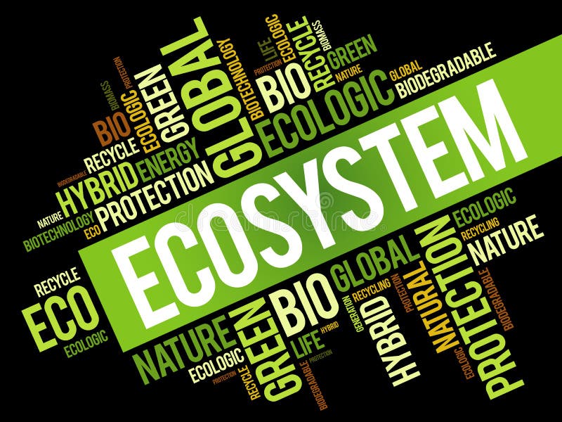 Ecosystem word cloud stock vector. Illustration of microbes - 284210987