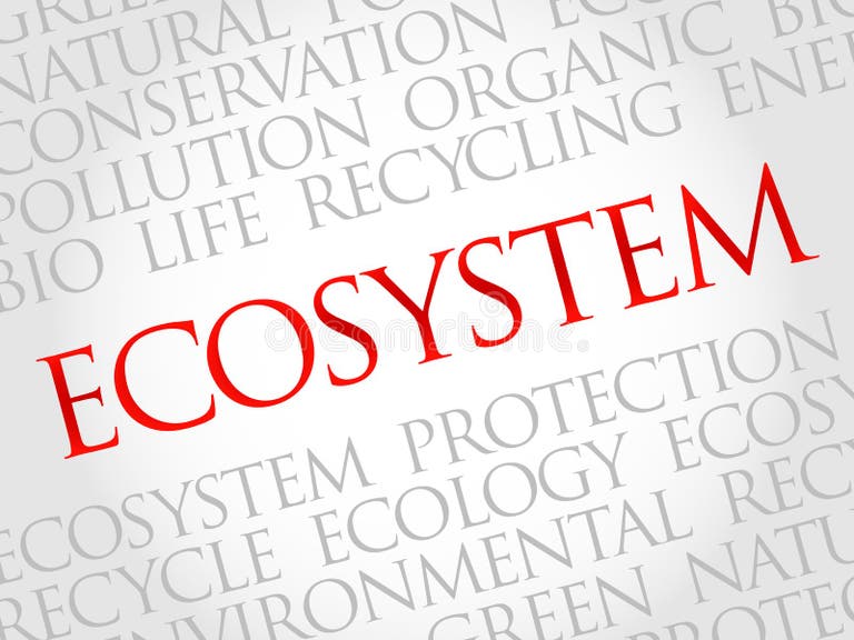 Ecosystem word cloud stock illustration. Illustration of ecosystem ...