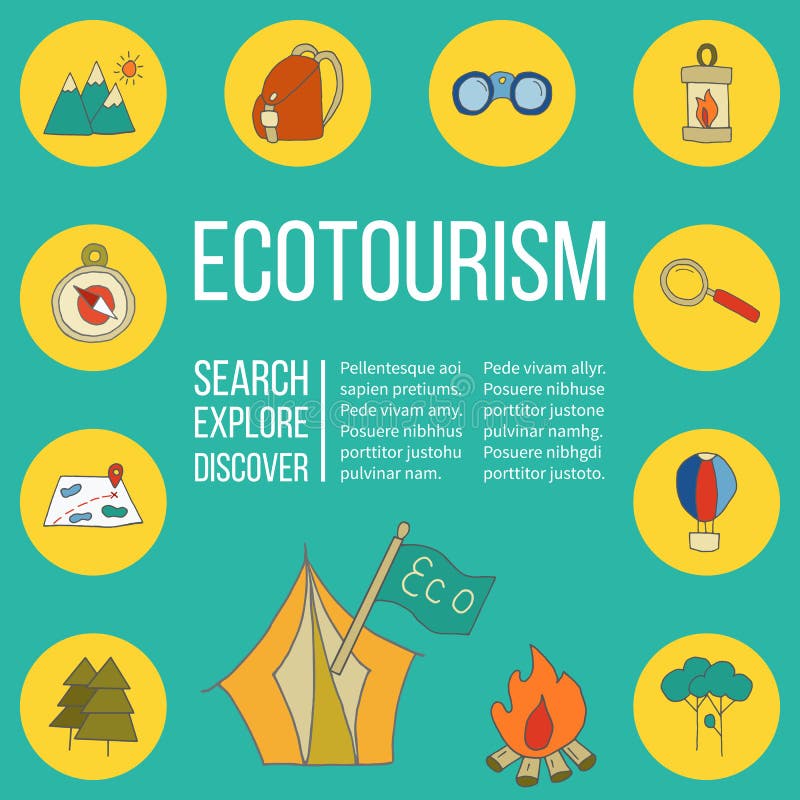 Ecotourism Flyer, Poster. Vector Illustration Stock Vector ...