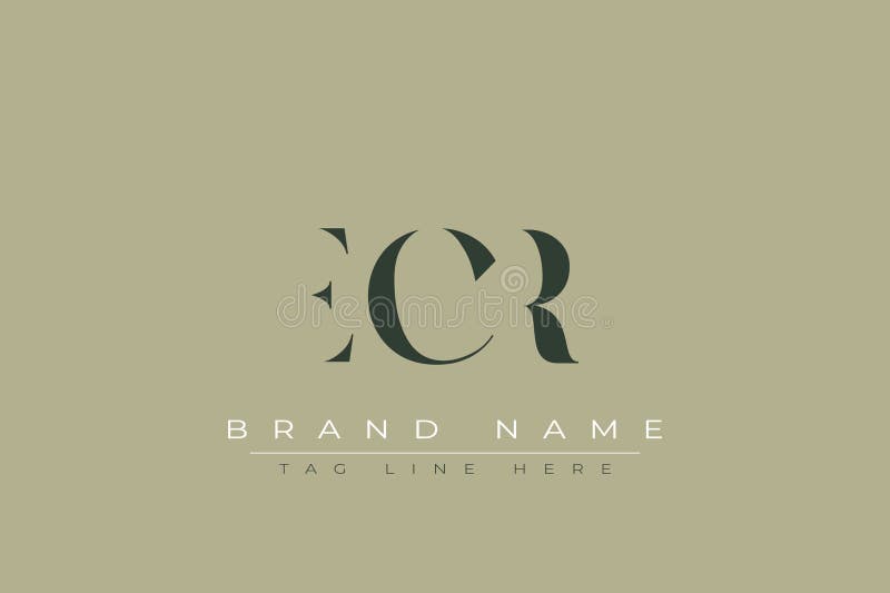 ECR Abstract Letter Logo Design Stock Vector - Illustration of company ...