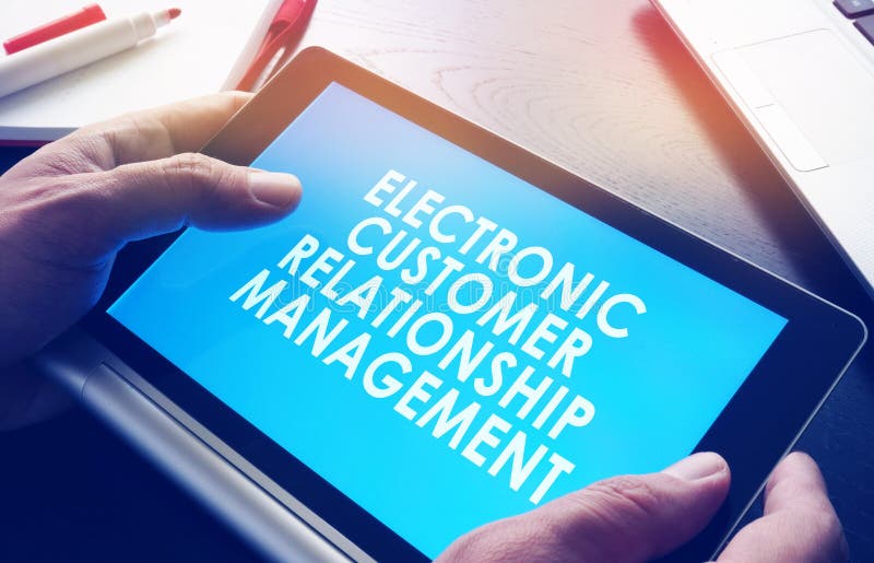 The ECRM Electronic Customer Relationship Management. Stock Photo ...