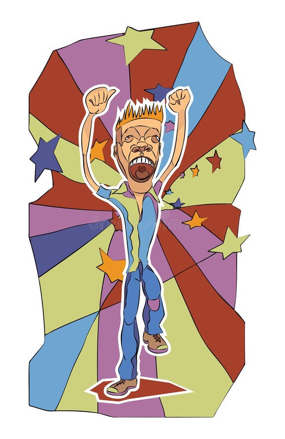 Ecstasy stock vector. Illustration of enjoy, star, winner - 10686631