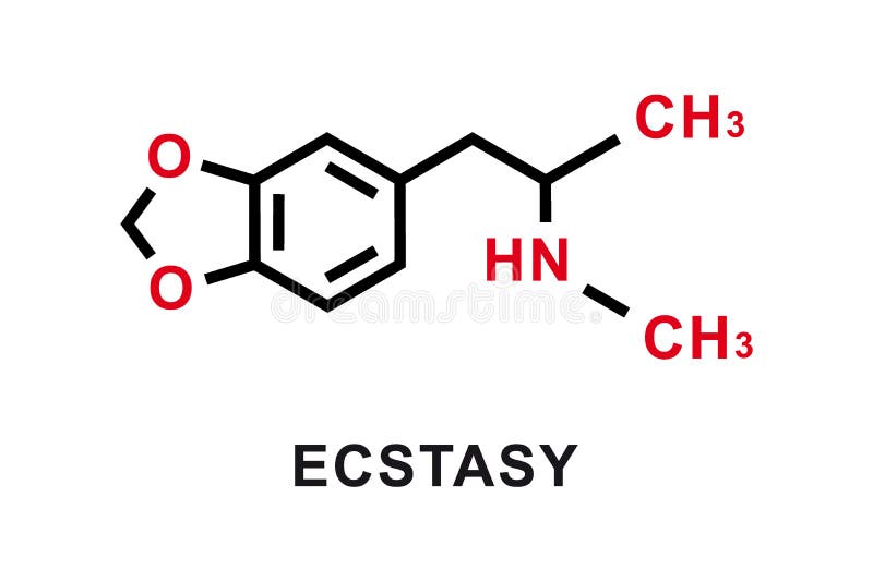 Ecstasy-chemische Formule. Ecstasy-moleculaire Structuur ...