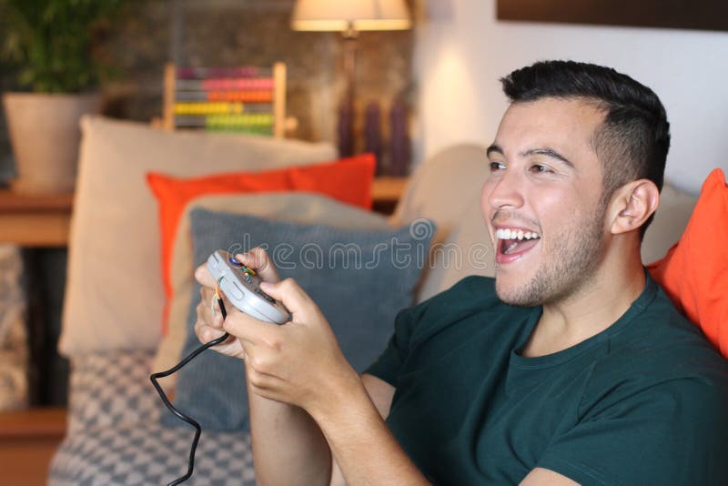Ecstatic Boy Playing Video Games Stock Image - Image of joystick ...
