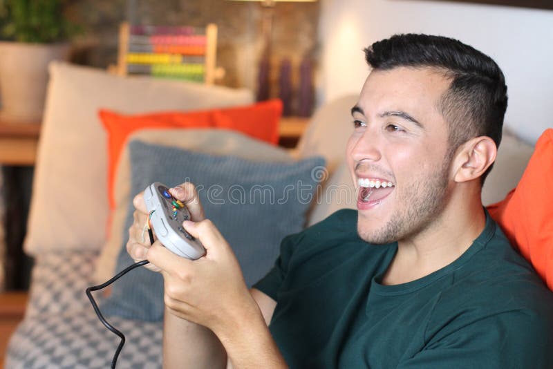 Ecstatic Boy Playing Video Games Stock Photo - Image of control ...