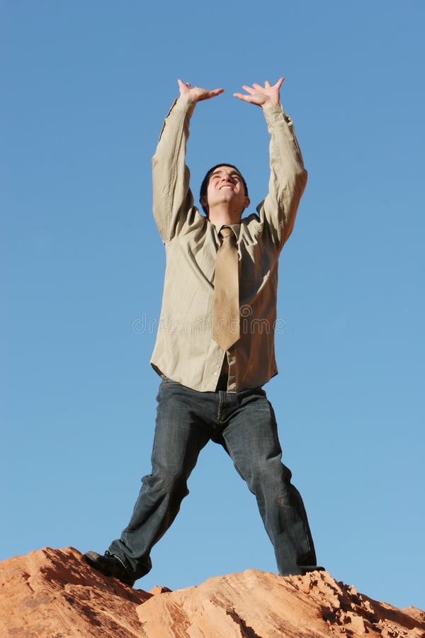 Ecstatic businessman stock image. Image of aspirations - 2169249