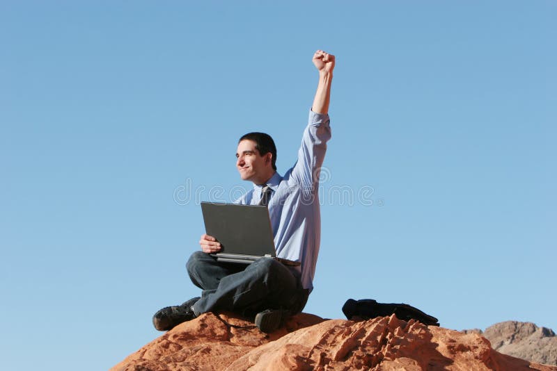 Ecstatic businessman stock image. Image of ambitious, career - 2205119