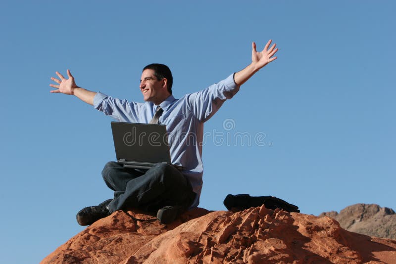 Ecstatic businessman stock photo. Image of business, businessman - 4270750