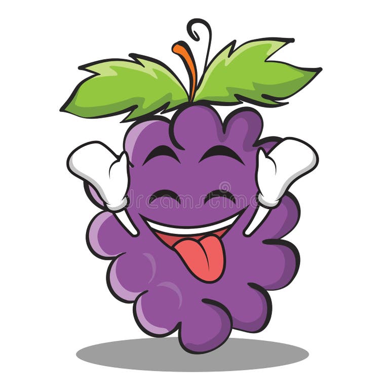 Ecstatic Grape Character Cartoon Collection Stock Vector - Illustration ...