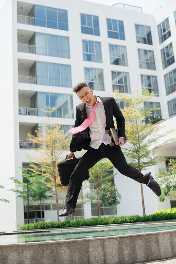 Ecstatic jumper stock image. Image of excitement, male - 30702095