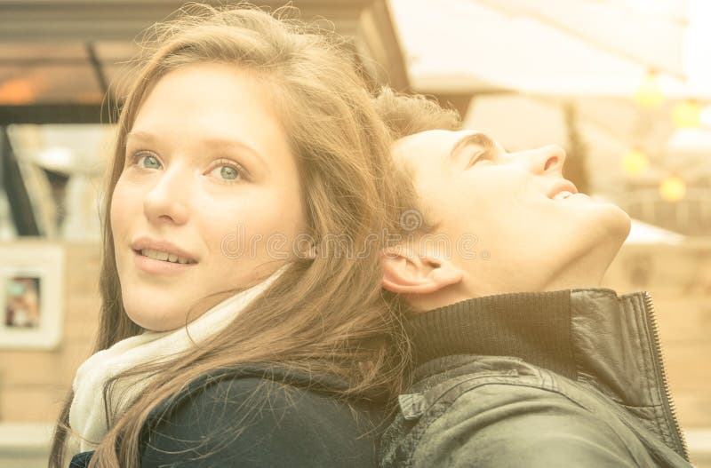 Ecstatic Look of Two Young Lovers Stock Photo - Image of pair, feeling ...