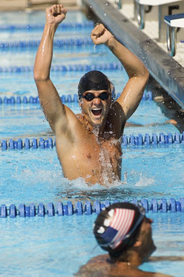 Ecstatic Swimmer Cheering Stock Photos - Free & Royalty-Free Stock ...