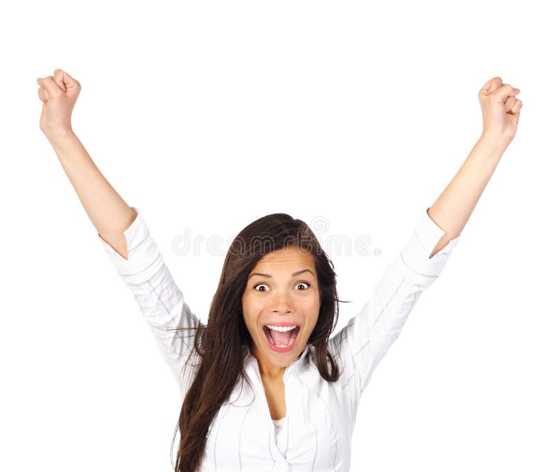 Ecstatic Businesswoman in Suit Dancing Stock Photo - Image of dancer ...