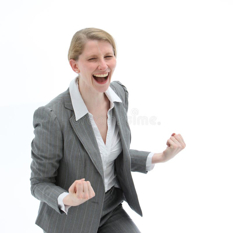Ecstatic woman laughing stock image. Image of confident - 24522053
