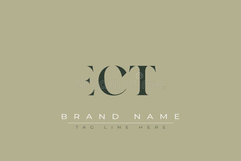 ECT Abstract Letter Logo Design Stock Vector - Illustration of business ...