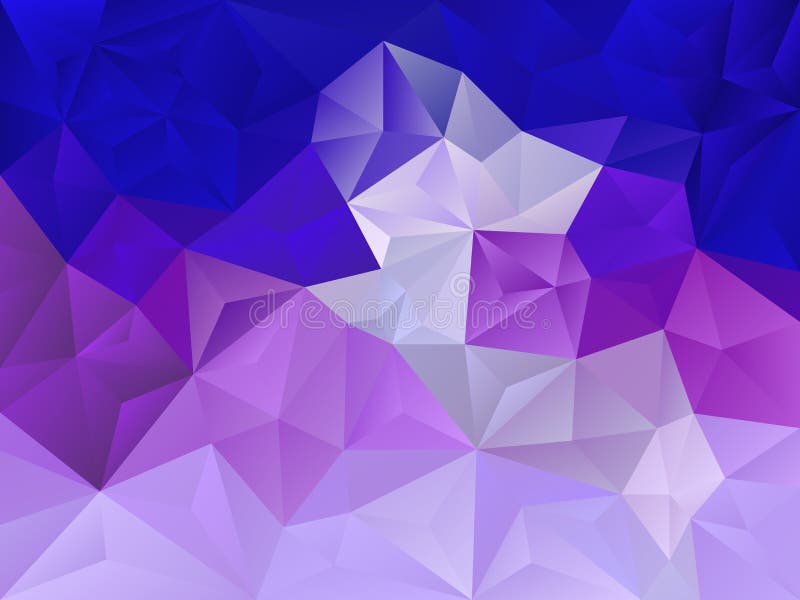 Ector Abstract Polygon Background with a Triangle Pattern in Blue, Purple and Violet Color Stock ...