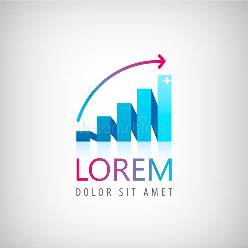 Ector Growing Graph Logo, Icon Isolated Stock Vector - Illustration of ...