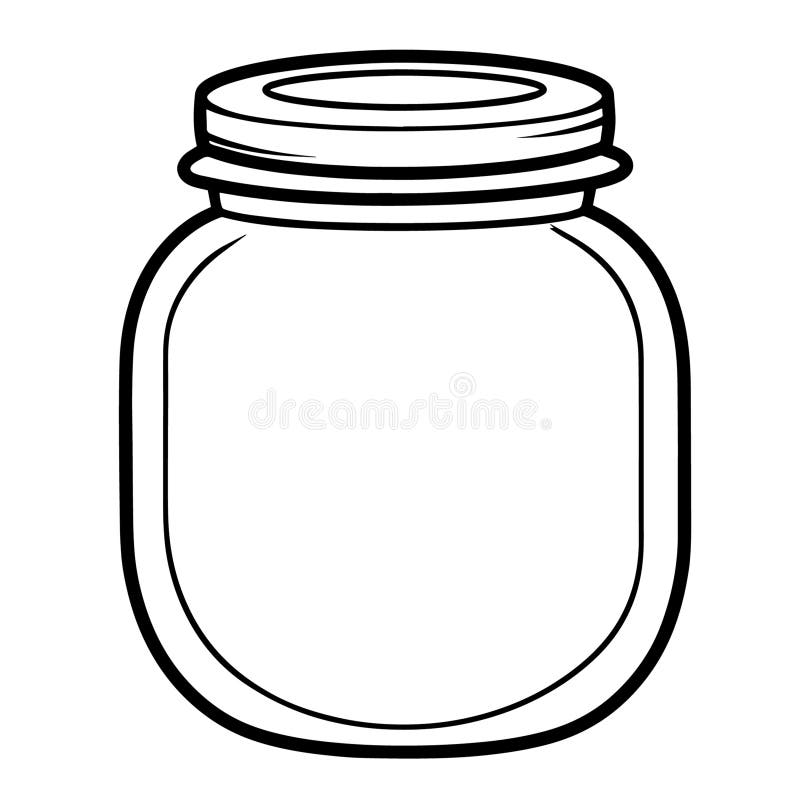 Sleek Jar Outline Icon in Vector Format for Versatile Designs Stock ...
