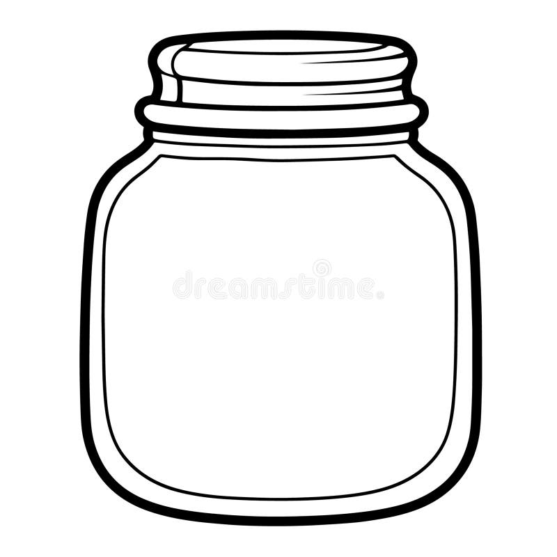 Sleek Jar Outline Icon in Vector Format for Versatile Designs Stock ...