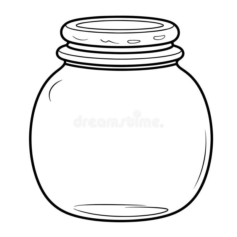 Sleek Jar Outline Icon in Vector Format for Versatile Designs Stock ...