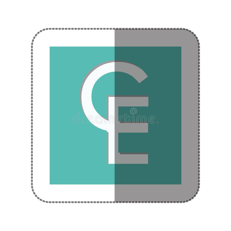 ECU currency symbol icon stock illustration. Illustration of pound ...