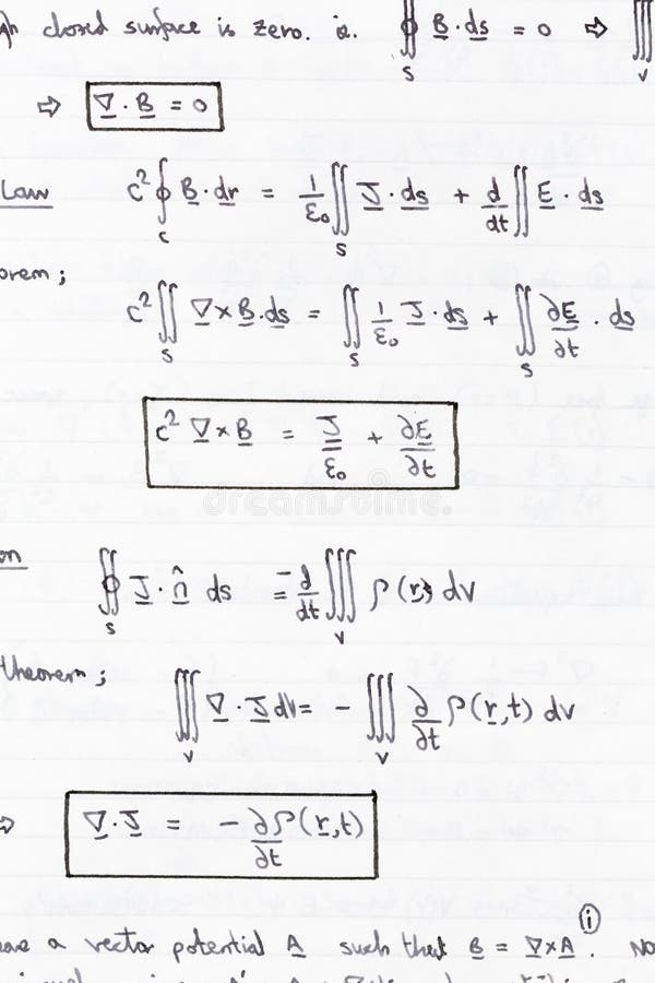 Fórmulas Complejas De La Matemáticas Fotos de stock - Fotos libres de ...