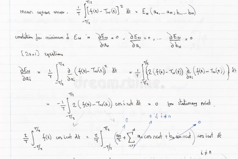 Fórmulas Complejas De La Matemáticas Fotos de stock - Fotos libres de ...