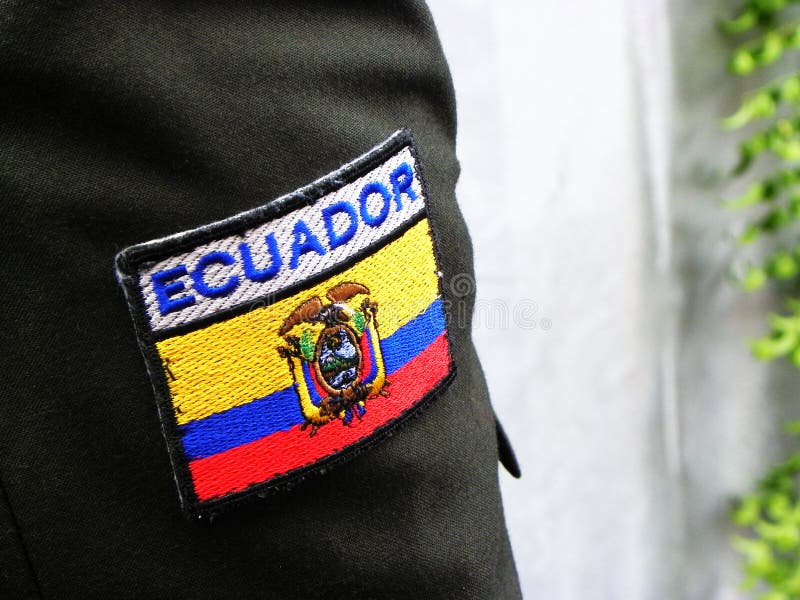 Ecuador Army Uniform Patch Flag on Soldiers Arm. Editorial Stock Image ...